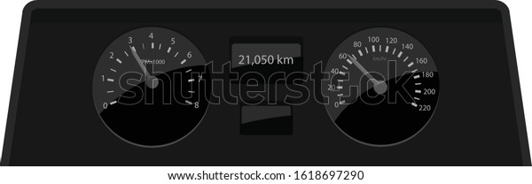 Car Counter Dashboard Vector Illustration Stock Vector (Royalty Free ...