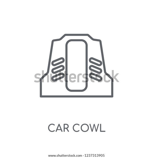 Car Cowl Linear Icon Modern Outline Stock Vector (Royalty Free ...