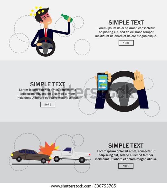 Car Crash Concept Infographics Vector Illustration Stock Vector ...