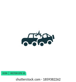 Car Crash Icon Vector Logo Template: เวกเตอร์สต็อก (ปลอดค่าลิขสิทธิ์ ...