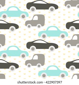 Car Cute Baby Vector Seamless Pattern Stock Vector (Royalty Free ...