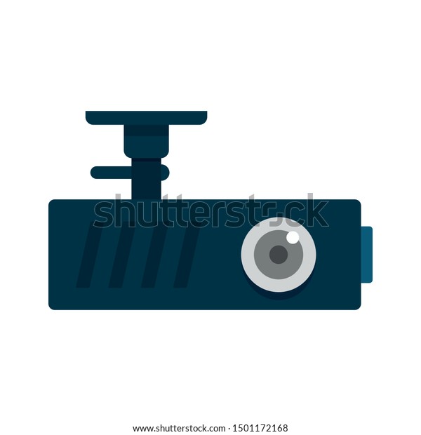 Car Dash Cam Icon Flat Illustration Stock Vector (Royalty Free ...