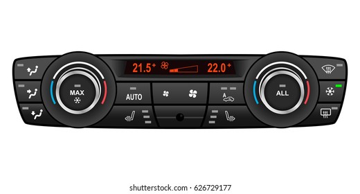 Car Dashboard Climate Control Stock Vector (Royalty Free) 626729177 ...