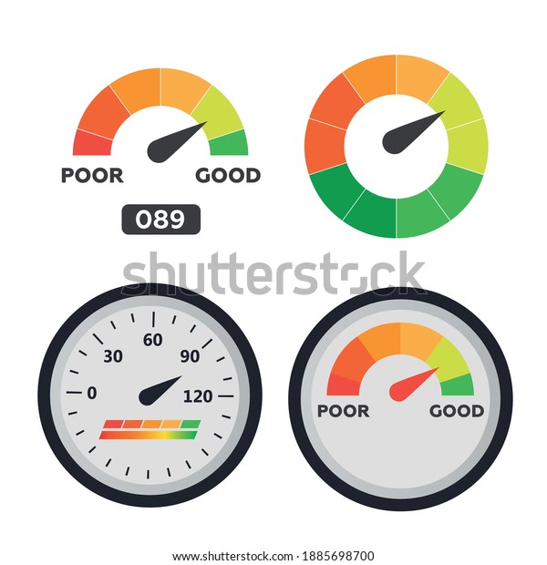 Car Dashboard Gauge Speed Meter Vector Stock Vector (Royalty Free ...