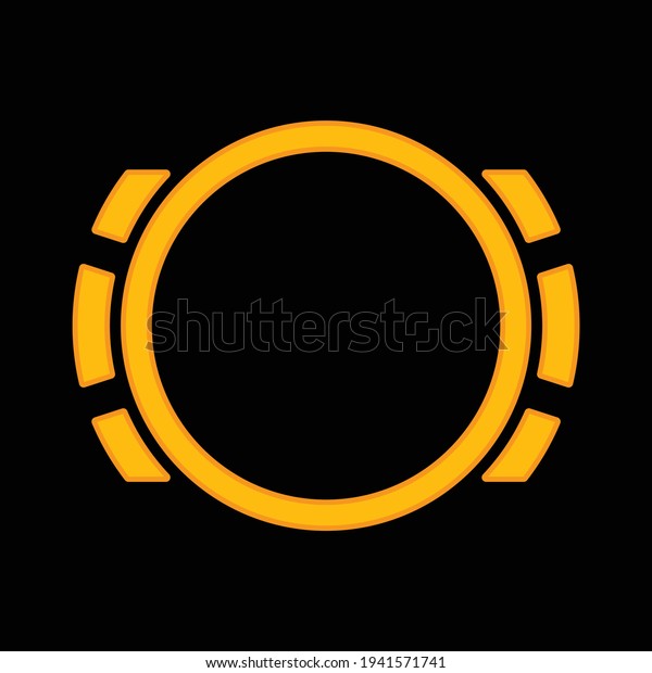 Car Dashboard Indicator Icon Symbol Vector Stock Vector (Royalty Free ...