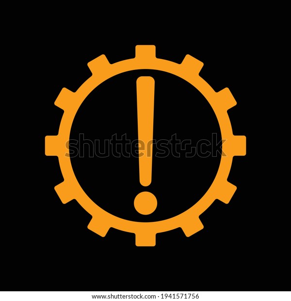 Car Dashboard Indicator Icon Symbol Vector Stock Vector (Royalty Free ...