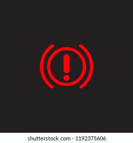 Brake Problem Icon Car Dashboard Sign: vector de stock (libre de ...