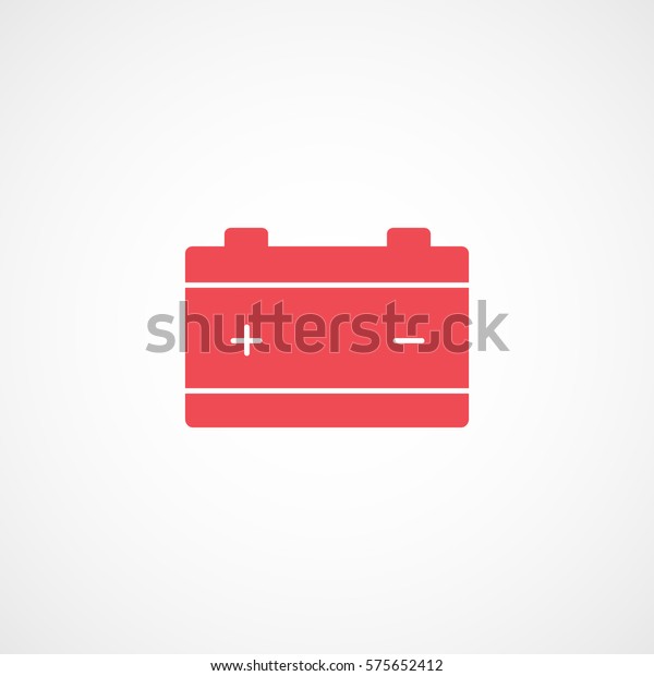 Car Dashboard Warning Light Accumulator Red Stock Vector (Royalty Free ...