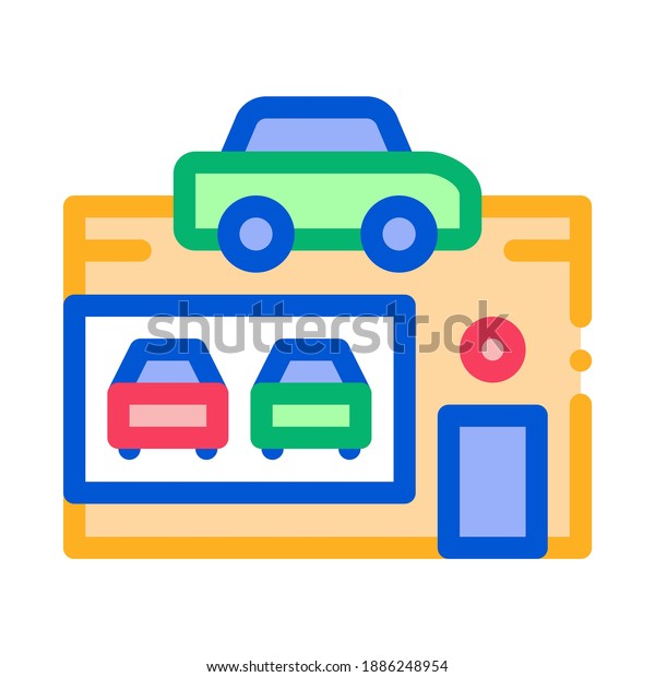 Car Dealer Shop Icon Vector Outline Stock Vector (Royalty Free ...