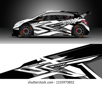 Car Wrap Design Concept Abstract Racing Stock Vector (Royalty Free ...