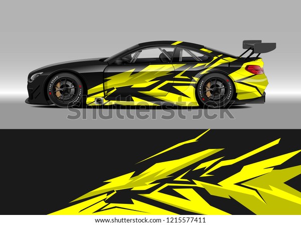 Car decal design vector. Graphic abstract stripe racing background kit ...