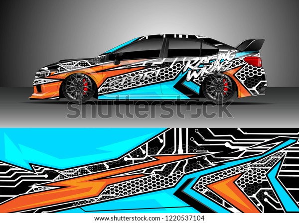 Car Decal Graphic Vector Wrap Vinyl Stock Vector (Royalty Free ...