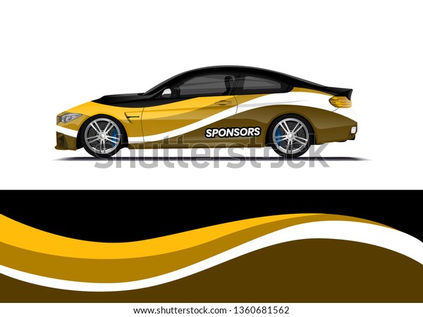 Car Decal Wrap Design Template Vector Stock Vector (Royalty Free ...