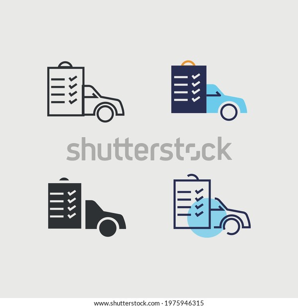 Car Diagnosis Checklist Vector Icon Service Stock Vector (Royalty Free ...