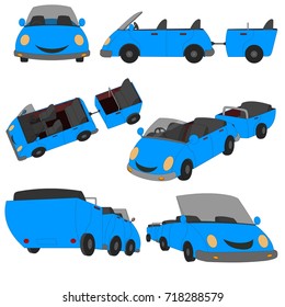 Car Different Views Stock Vector (Royalty Free) 718288579 | Shutterstock