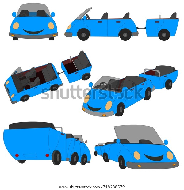 Car Different Views Stock Vector (Royalty Free) 718288579 | Shutterstock