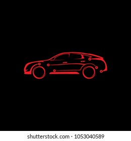 Car Digital Logo Stock Vector (Royalty Free) 1053040589 | Shutterstock
