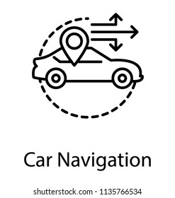 Car Directional Arrows Map Marker Car Stock Vector (Royalty Free ...