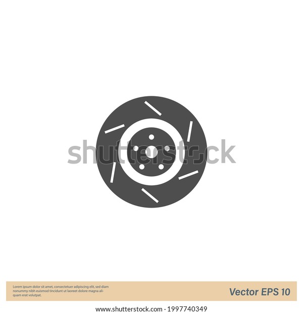 Car Disc Break Icon Vector Logo Stock Vector (Royalty Free) 1997740349 ...