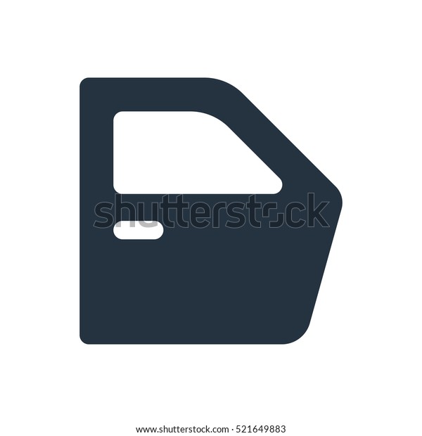 Car Door Isolated Icon On White Stock Vector (Royalty Free) 521649883