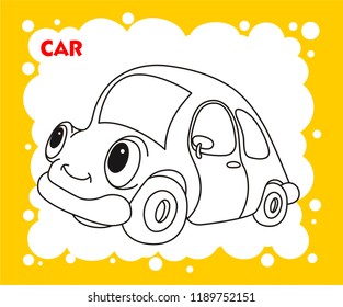 Car Drawing Coloring Page Vector Illustration Stock Vector (Royalty ...