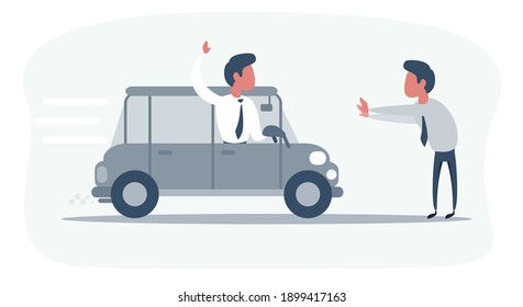 Conflict Between Three Drivers On Cars Stock Vector (Royalty Free ...