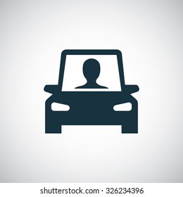 Car Driver Icon On White Background Stock Vector (Royalty Free) 326234396