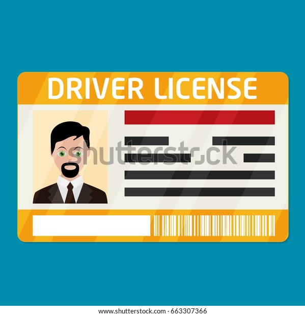 Car Driver License Identification Photo Isolated Stock Vector (Royalty ...