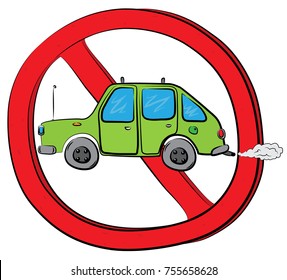 Car Driving Not Allowed Sign Stock Vector (Royalty Free) 755658628 ...