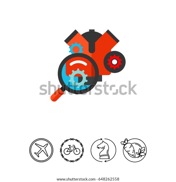 Car Engine Diagnostic Repair Icon Stock Vector (Royalty Free) 648262558 ...