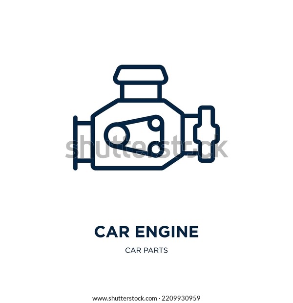 Car Engine Icon Car Parts Collection Stock Vector (Royalty Free ...