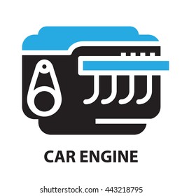 Car Engine Icon Symbol Stock Vector (Royalty Free) 443218795 | Shutterstock