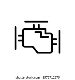 Car Engine Line Icon Outline Style Stock Vector (Royalty Free) 1573712575