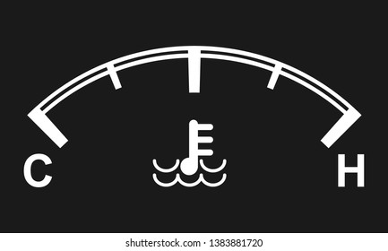 Car Engine Temperature Gauge Hot Cold Stock Vector (Royalty Free ...