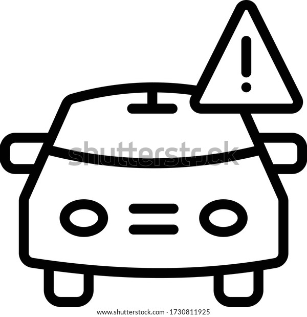 Car Exclamation Mark Concept Low Air Stock Vector (Royalty Free ...