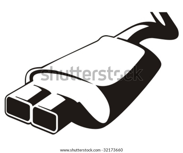 Car Exhaust Vector Illustration Stock Vector (Royalty Free) 32173660