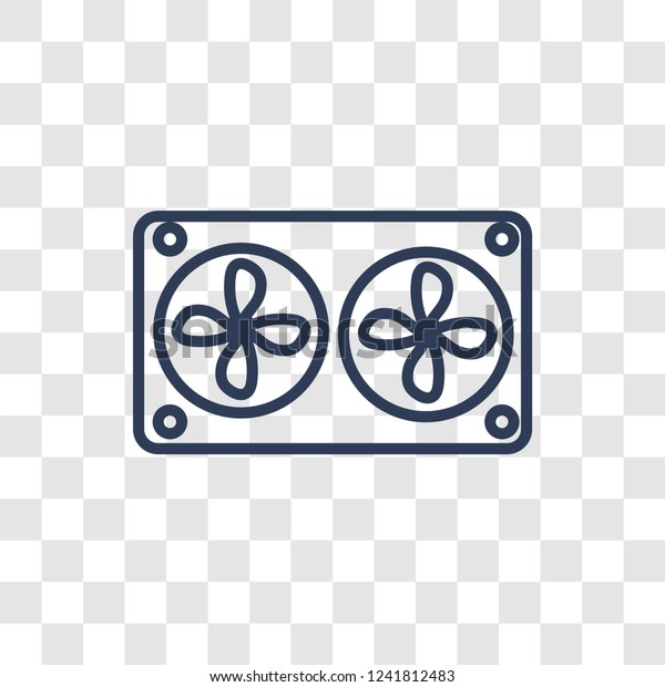 Car Fan Icon Trendy Linear Car Stock Vector (Royalty Free) 1241812483 ...