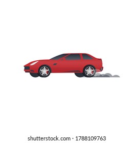 Car Fast Driving Vector Illustration Stock Vector (Royalty Free ...