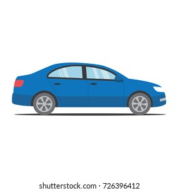 Car Flat Design Simple Modern Blue: เวกเตอร์สต็อก (ปลอดค่าลิขสิทธิ์ ...