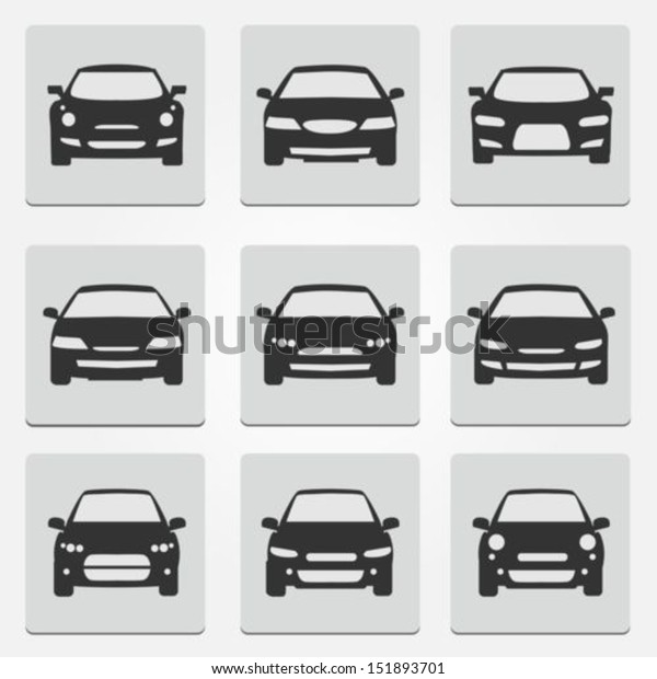 Iconos del frente del automóvil