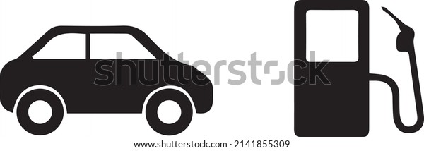 Car Gas Pump Icon Stock Vector (Royalty Free) 2141855309 | Shutterstock