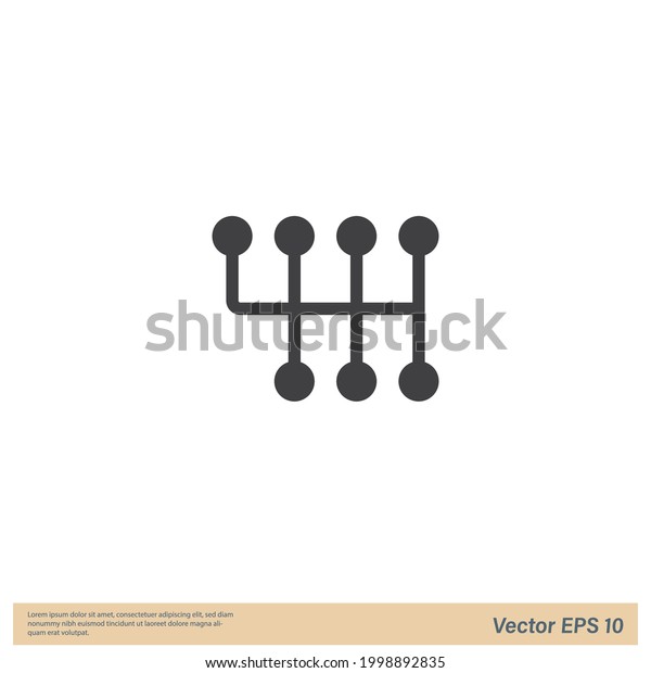 Car Gear Icon Vector Illustration Logo Stock Vector (Royalty Free ...