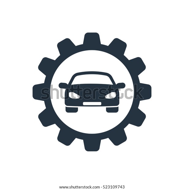 Car Gear Logo Isolated Icon On Stock Vector (Royalty Free) 523109743