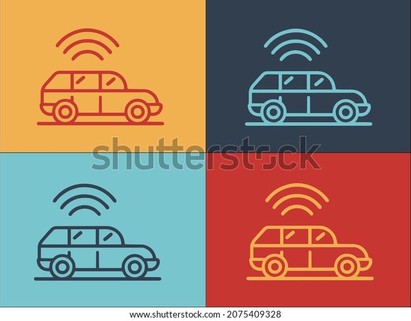 Car Gps Logo Template Simple Flat Stock Vector (Royalty Free ...