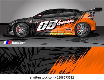 Vektor Stok Car Livery Graphic Vector Abstract Racing (Tanpa Royalti ...