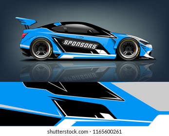 Car Wrap Graphic Racing Abstract Blue Stock Vector (Royalty Free ...