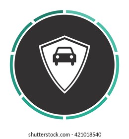 Car Guard Simple Flat White Vector: เวกเตอร์สต็อก (ปลอดค่าลิขสิทธิ์ ...