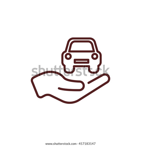 Car Hand Line Icon Stock Vector (Royalty Free) 457183147 | Shutterstock