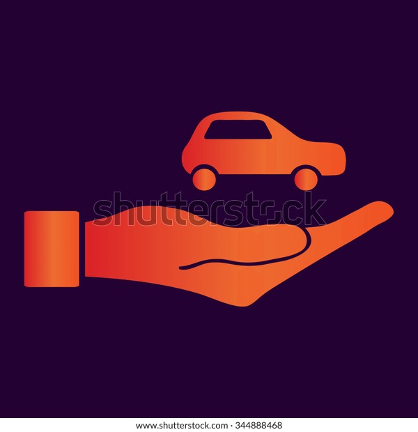 Car Hand Vector Icon Stock Vector (Royalty Free) 344888468 | Shutterstock