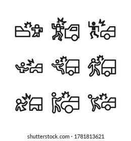 Car Hit Icon Logo Isolated Sign Stock Vector (Royalty Free) 1781813639 ...